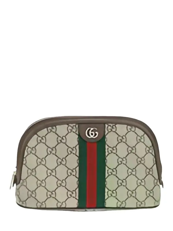 Gucci Small Ophidia Zip-fastening Bag With Double G - Neutrals