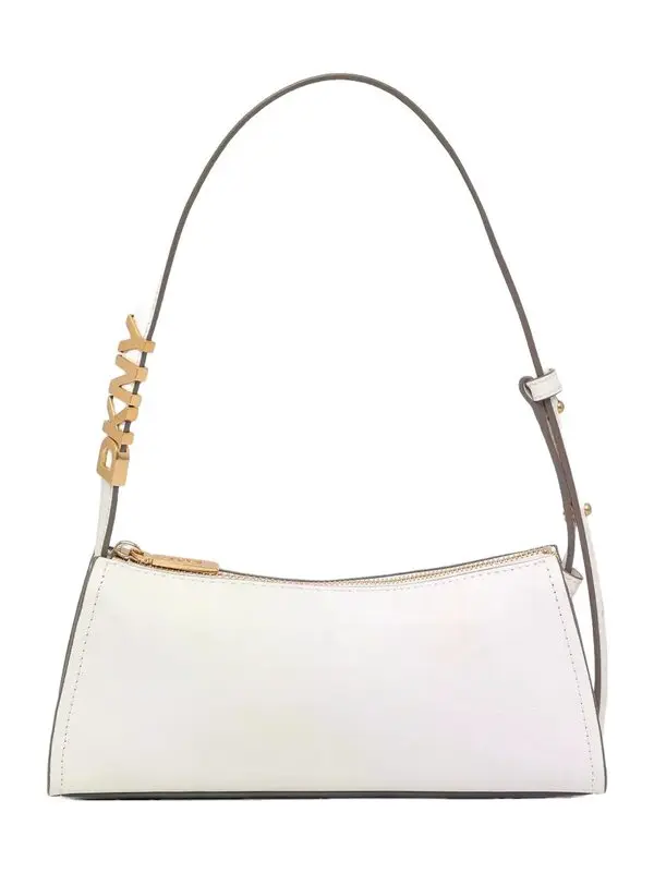 Dkny Avril Logo Zip Tote Bag - White