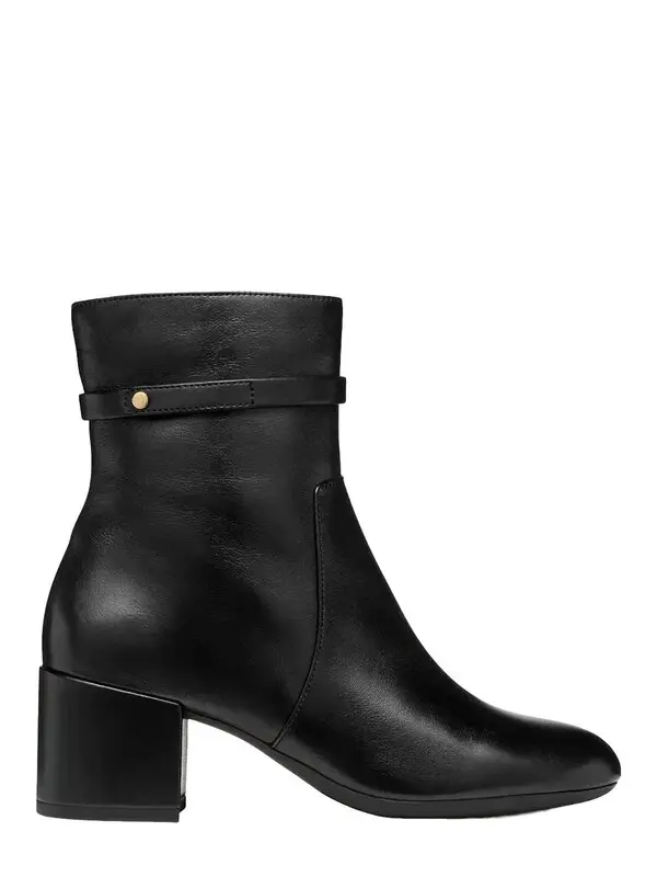 Geox 60mm Eleana Leather Boots - Black