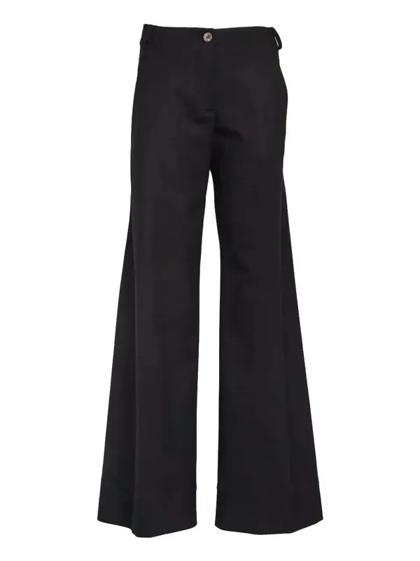QL2 QUELLEDUE Marica Flat-front Trousers - Black