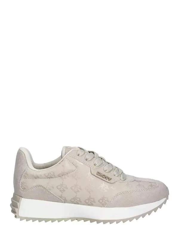 Dkny Logo-print Lace-up Sneakers - Neutrals
