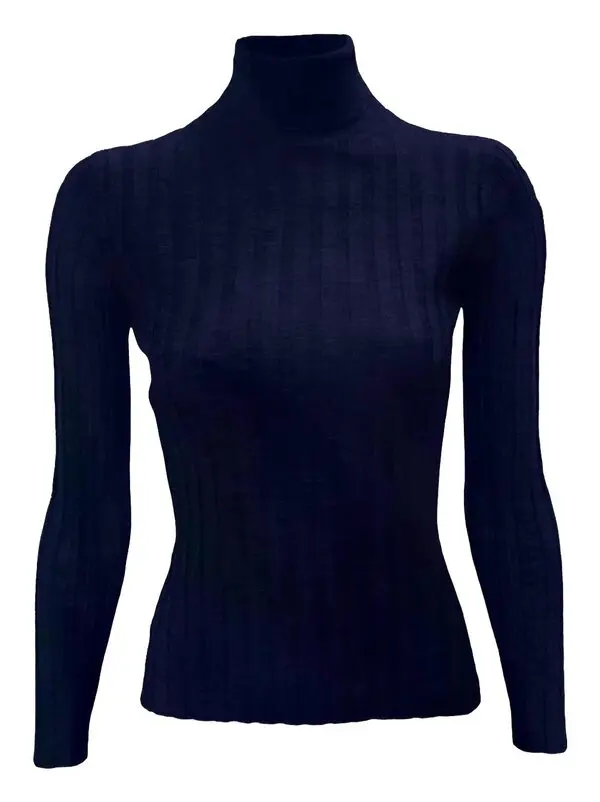 LA ROSE Ribbed Pullover - Blue