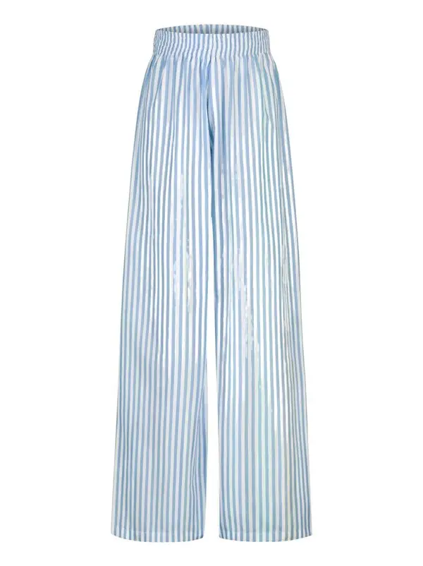 PARAMIDONNA Cora Striped Trousers - Blue