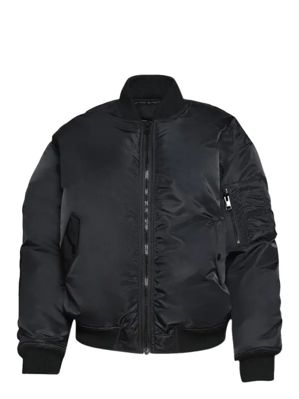 FRAME Nylon Bomber Jacket - Black