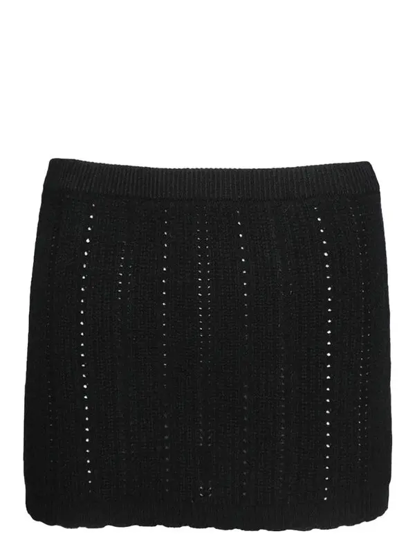 FRAME X Amelia Gray The Getaway Mini Skirt - Black