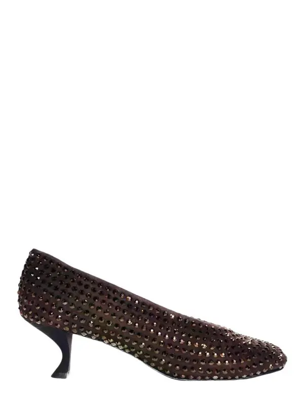 LA ROSE 50mm Crystal-embellished Pumps - Brown