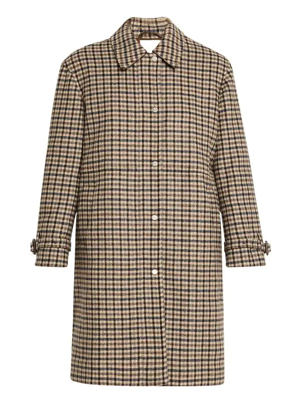 Vince Plaid Car Coat - Multi Chec