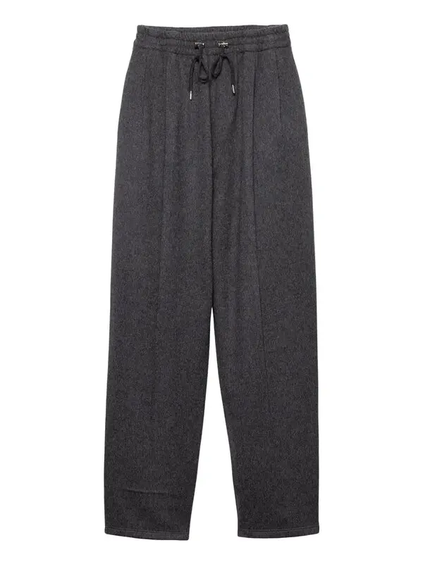 Prada Wool-cashmere Jersey Sweatpants - Grey