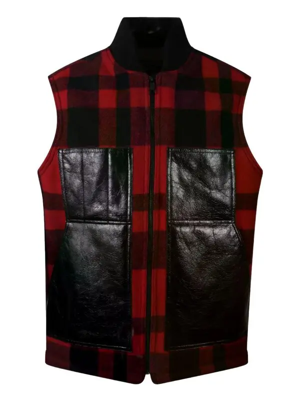 Junya Watanabe Panelled Gilet - Red
