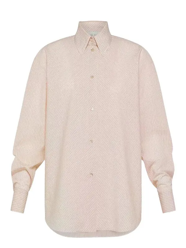 FORTE_FORTE Striped Buttoned Shirt - Neutrals