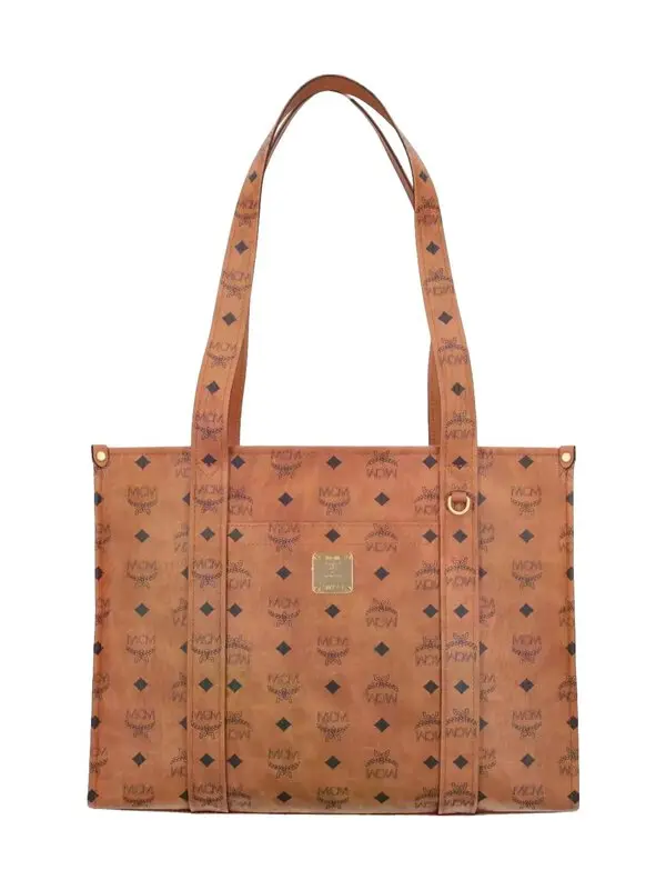 Mcm Aren Visetos Tote Bag - Brown