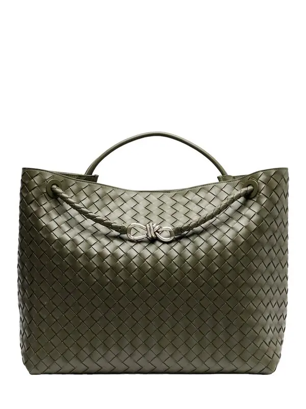 Bottega Veneta Andiamo Intrecciato Large Tote Bag - Green
