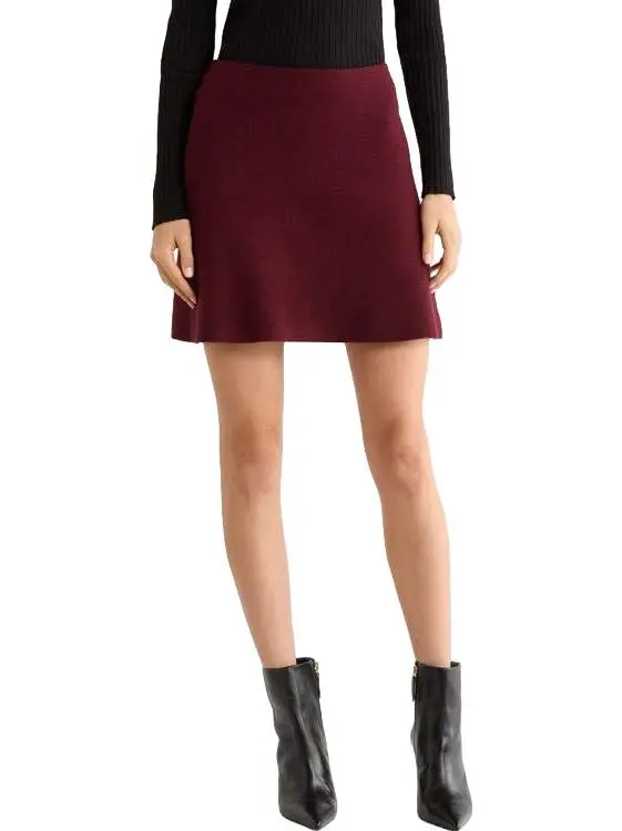 Astr The Label Eryn Sweater Skirt - Wine
