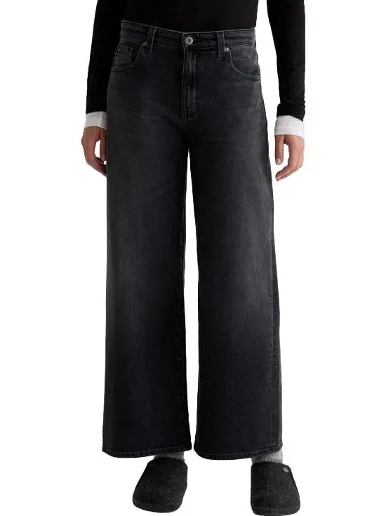 Ag Saige Mid-rise Ankle Wide-leg Jeans - Nebula