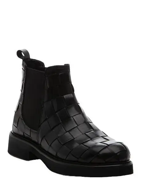 275 CENTRAL Nadia Woven Leather Boots - Black