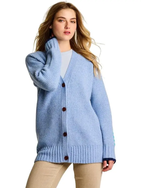 Lisa Todd Oversized Button-front Cardigan - Blue Wash