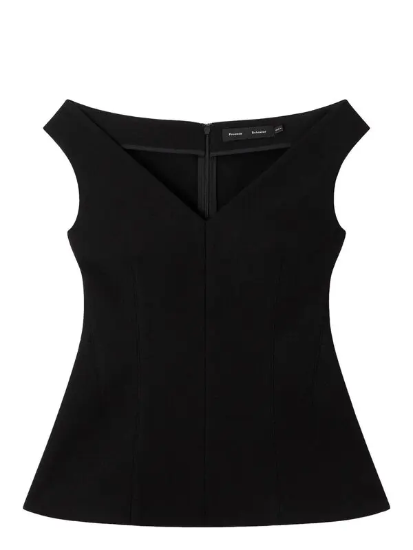 Proenza Schouler Mariam Scuba Top - Black