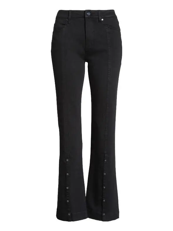 Paige Manhattan High-waist Bootcut Jeans - Black Shadow
