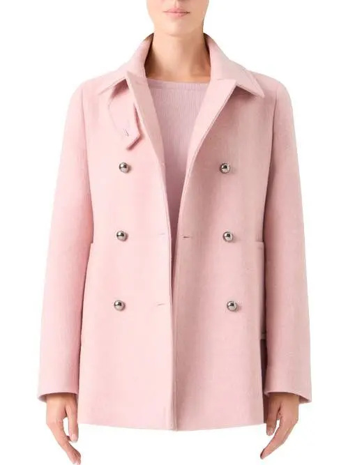 Akris Wool Blend Peacoat - Rose