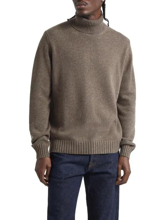 Thom Sweeney Cashmere Turtleneck Sweater - Mid Brown