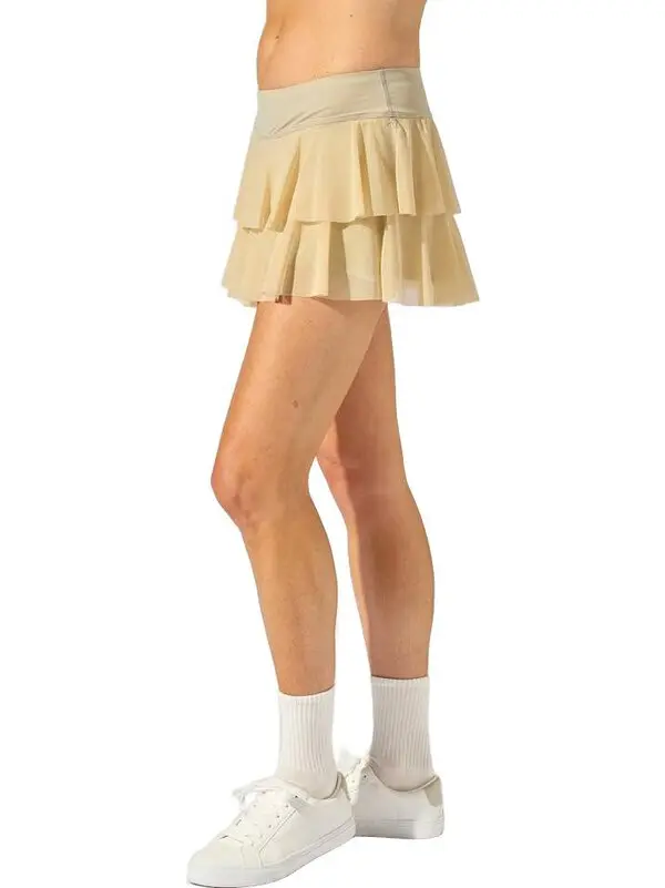 BOBBE ACTIVE Layer Cake Skirt - Beige/tan
