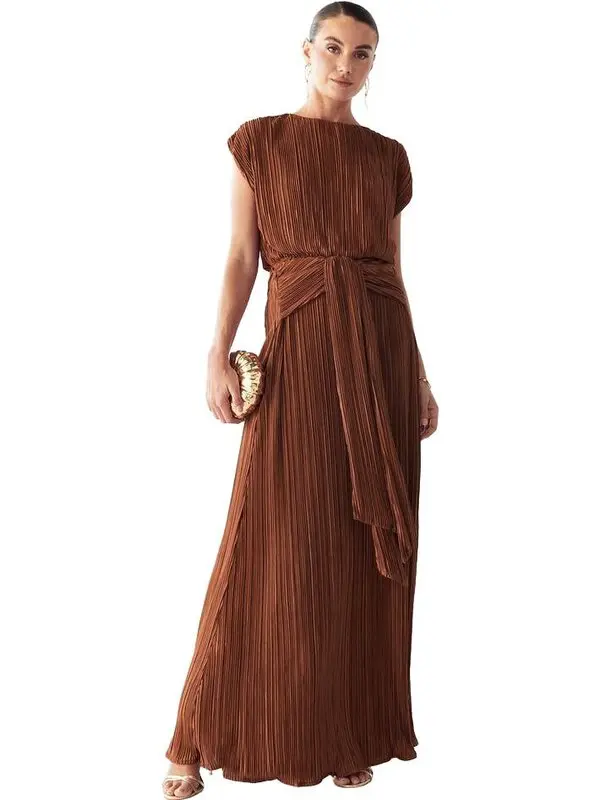 SAVEL Zarina Maxi Dress By - Rust