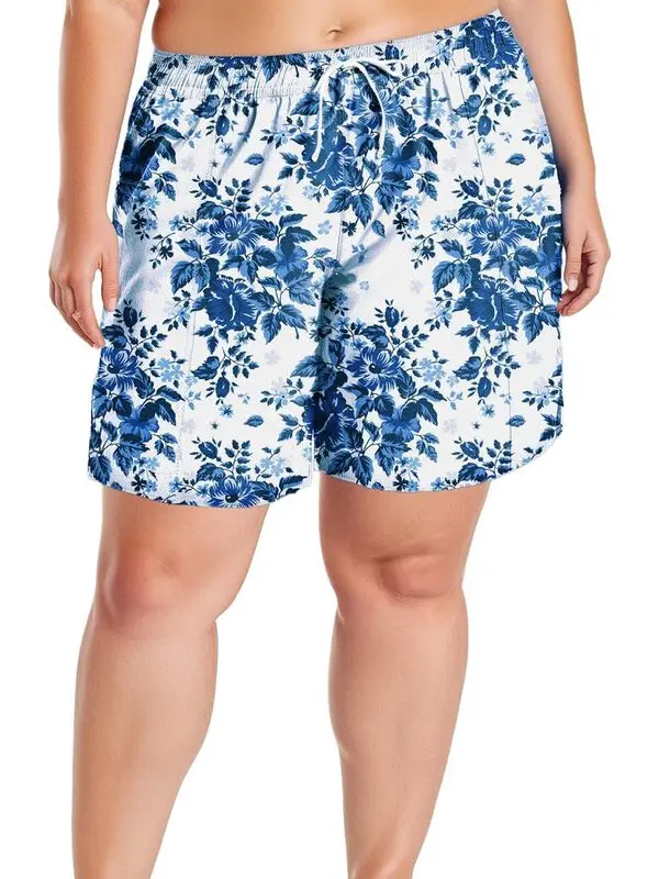CALYPSA 7" Board Shorts - Blue Blooms