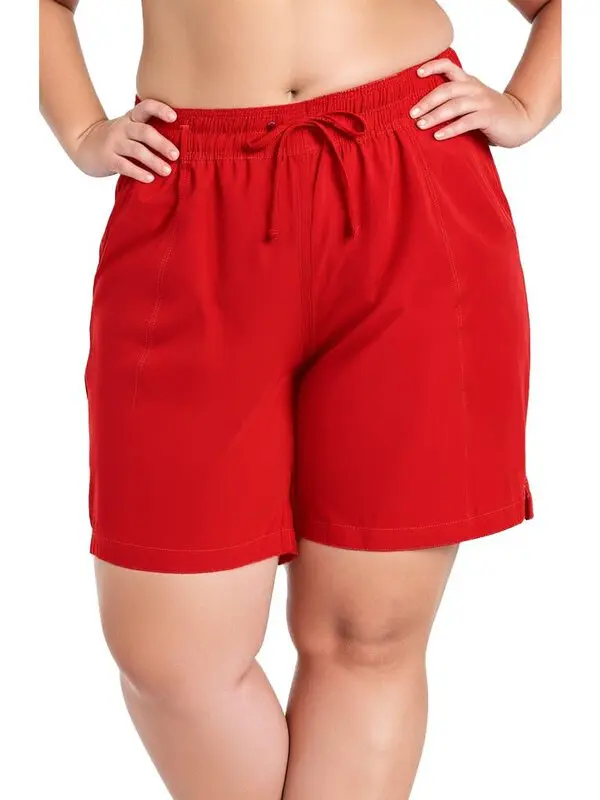 CALYPSA 7" Board Shorts - Red