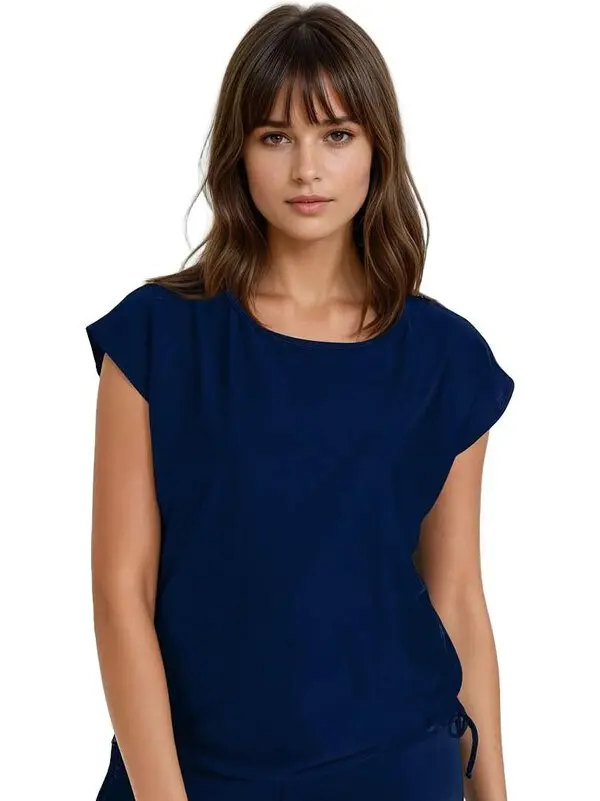 CALYPSA Loose Fit Swim Top - Navy