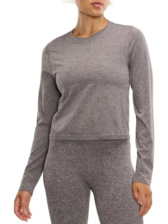 PELOTON Seamless Melange Long Sleeve - Cocoa