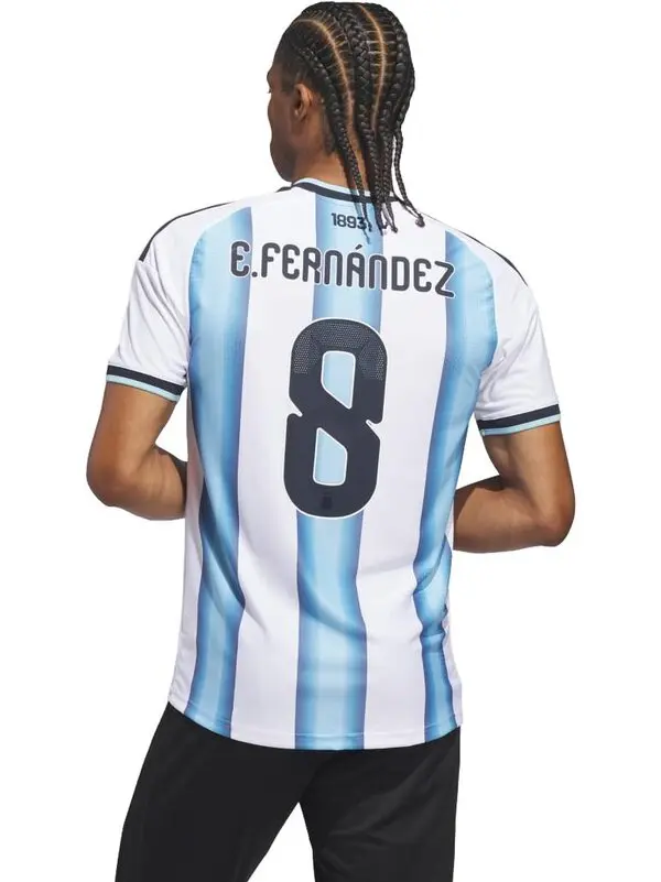 Adidas Argentina 26 Home Fernandez Authentic Jersey - White / Icey Blue / Soccr-arq-sau / Soccr-arq-sau