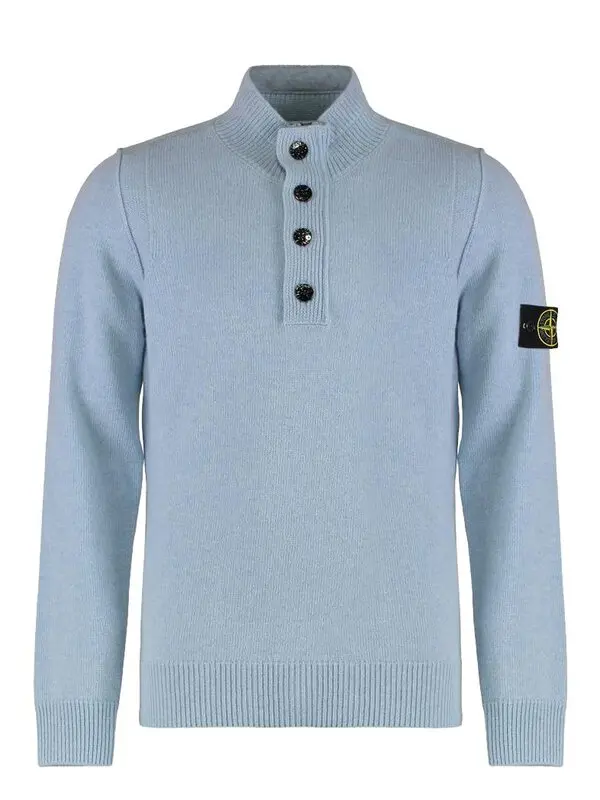 Stone Island Wool Blend Sweater - Blue