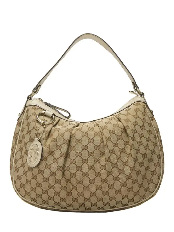 Gucci Original Gg Sukey Hobo - White