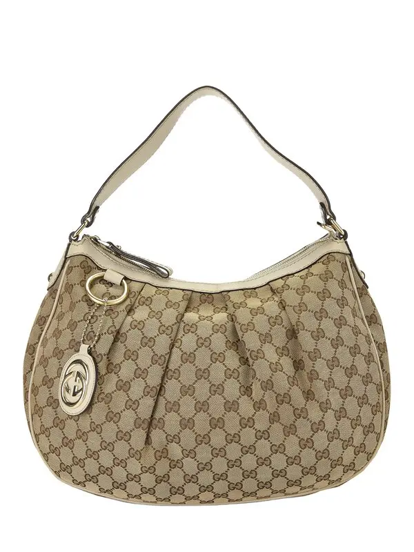 Gucci Original Gg Sukey Hobo - White