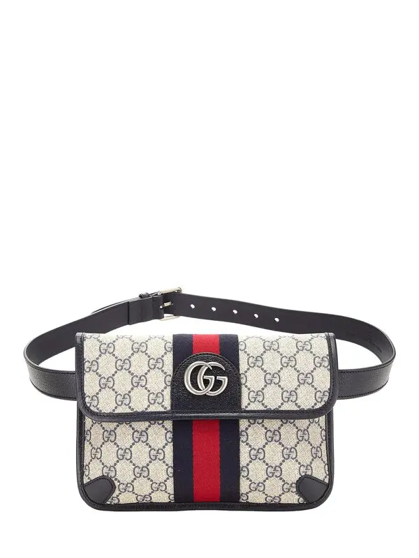 Gucci Gg Supreme Ophidia Belt Bag - Navy