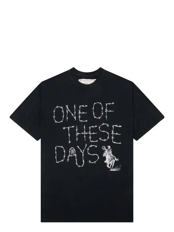 ONE OF THESE DAYS Barbed T-shirt - Black