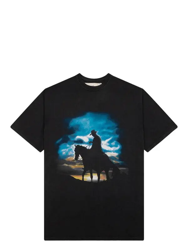 ONE OF THESE DAYS Harvest Moon T-shirt - Black