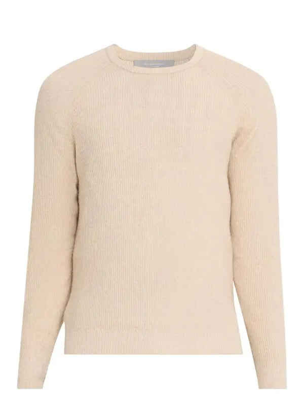 Neiman Marcus Crewneck Ribbed Cashmere Sweater - 283oat