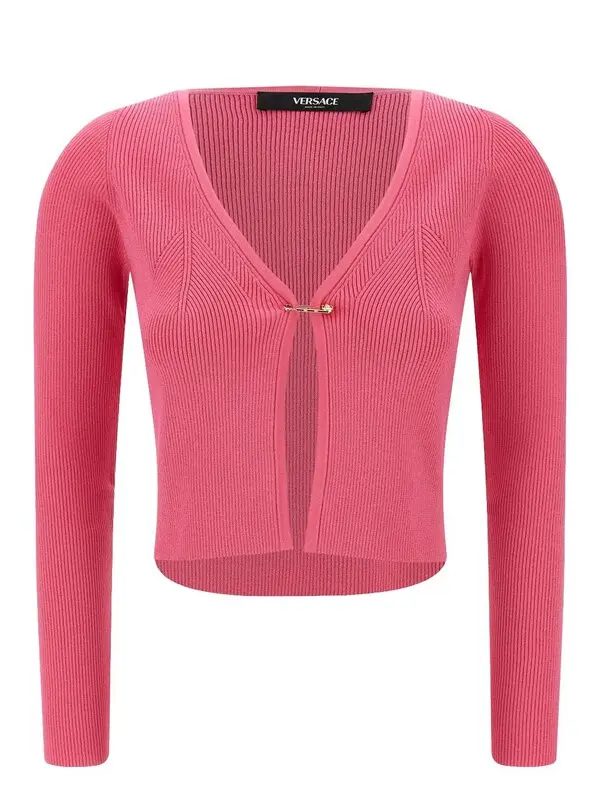 Versace Ribbed Top - Fuchsia