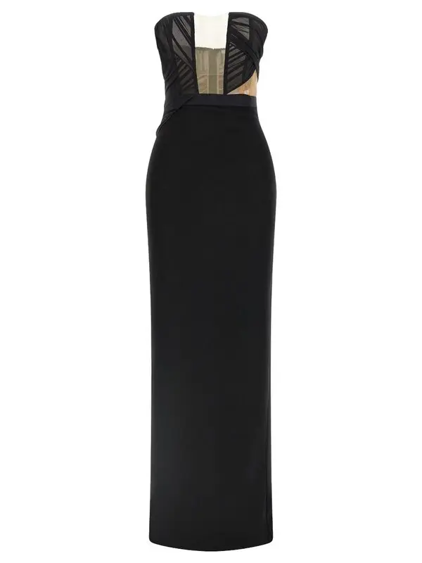 NENSI DOJAKA Sleeveless Gown - Black
