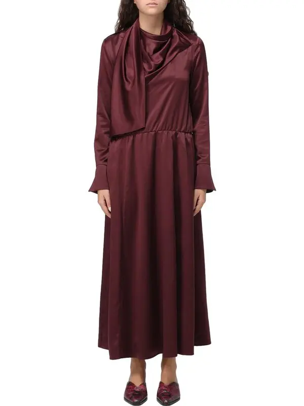 Pinko Long Sleeve Dress - Burgundy