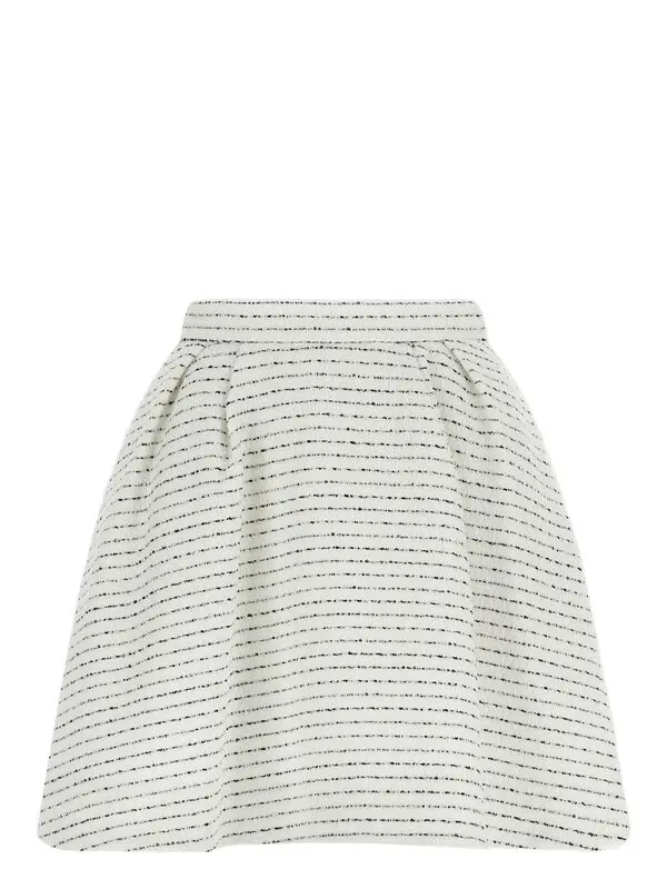 Alessandra Rich Striped Skirt - White