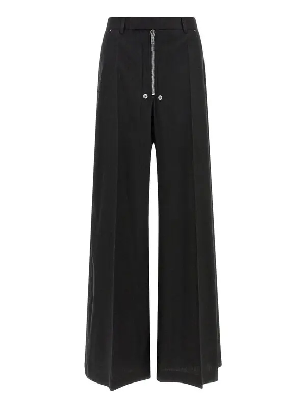 Rick Owens Wide Leg Trousers - Black