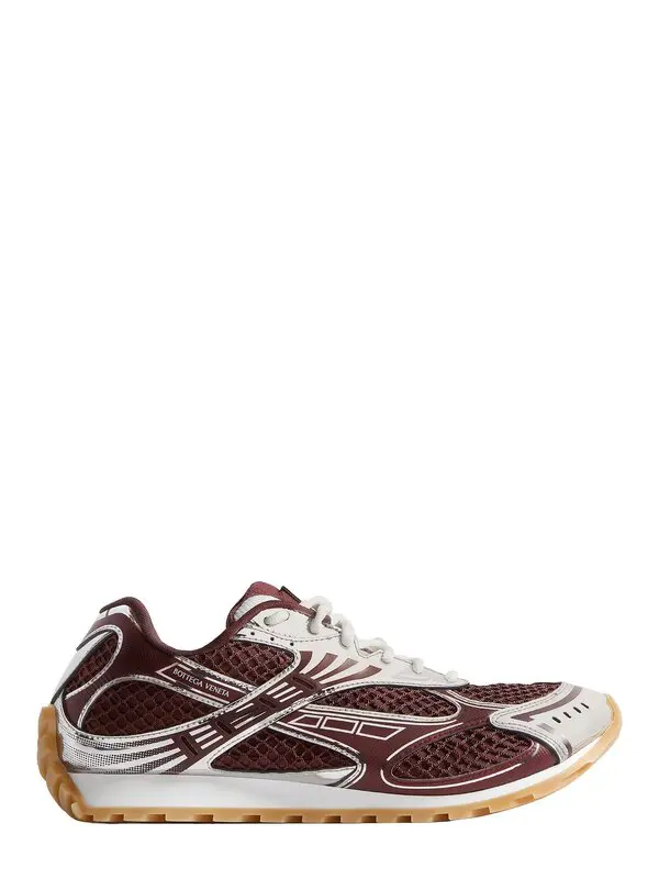 Bottega Veneta Orbit Lace-up Sneakers - Barolo/silver