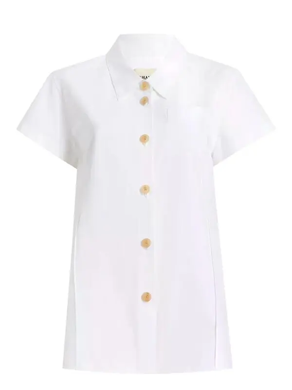 Khaite Keefe Button Top - White