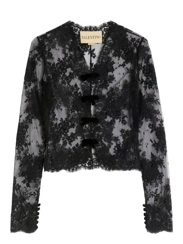 Valentino Garavani Lace-panel Top - Black