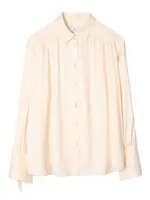 Paul Smith Gathered Blouse With Tie Sleeves - White