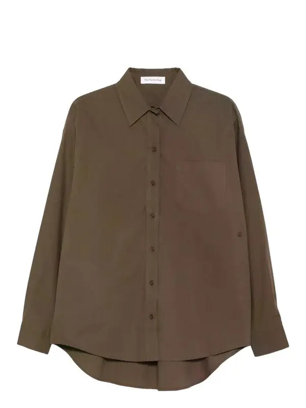 THE FRANKIE SHOP Button-down Shirt With Chest Pocket - Green