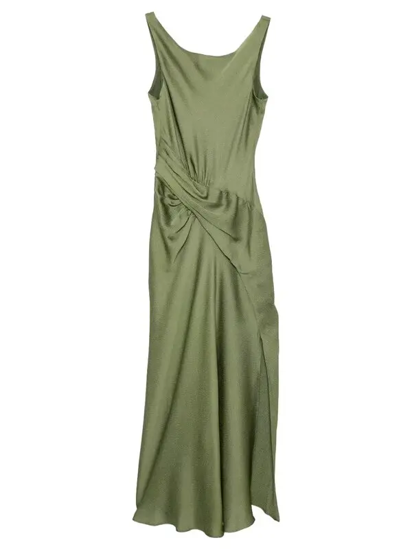 Amsale Hammered Satin Dress - Green