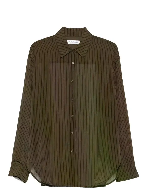 THE FRANKIE SHOP Striped Button-fastening Shirt - Green